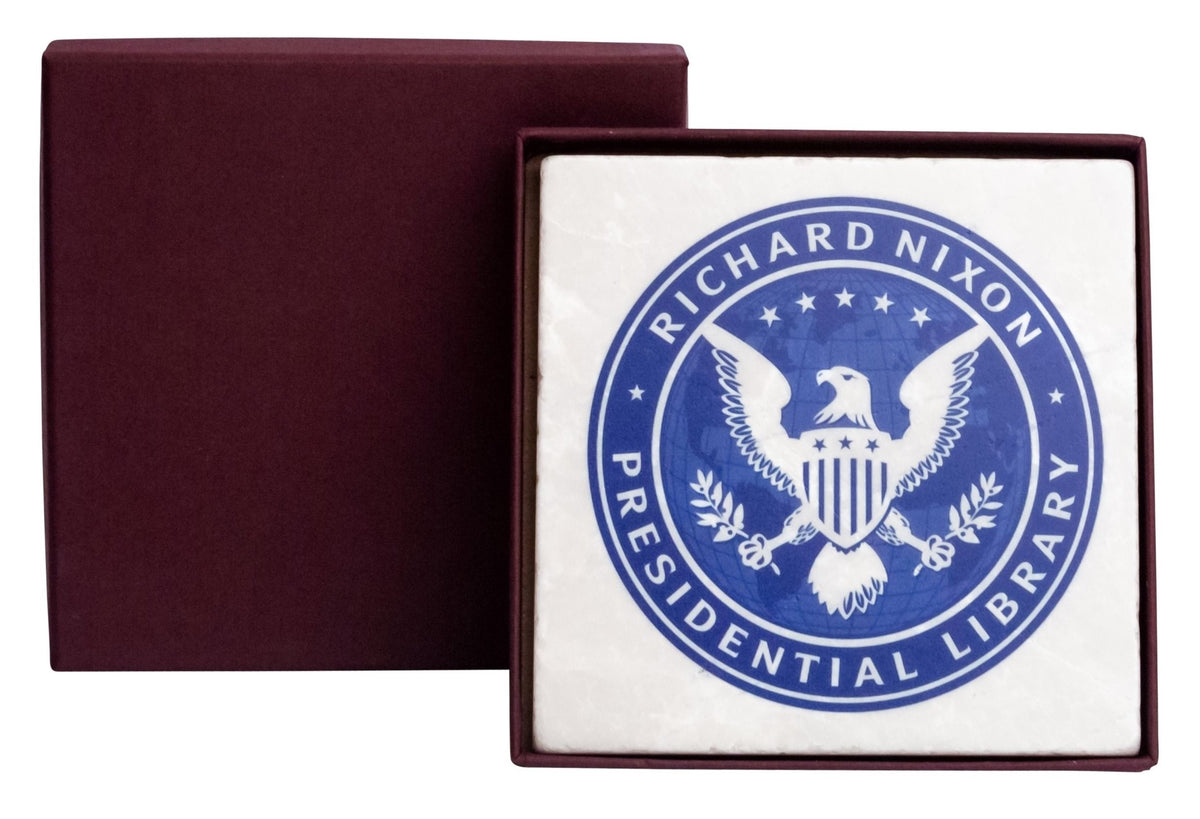 Library Seal Marble Coaster – Nixon Library Museum Store